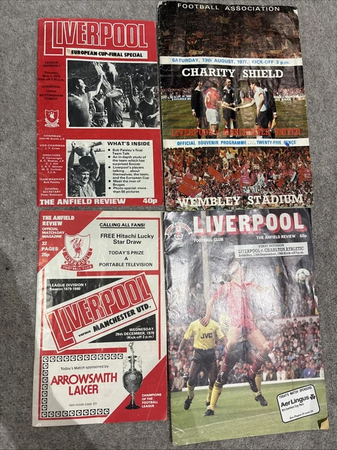 BUNDLE OF OLD Liverpool Football Programmes 1977 - 1986 X 4 £5.44 ...