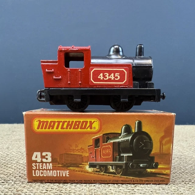 VINTAGE 1978 LESNEY Matchbox Steam Locomotive #43 Red Train - In ...