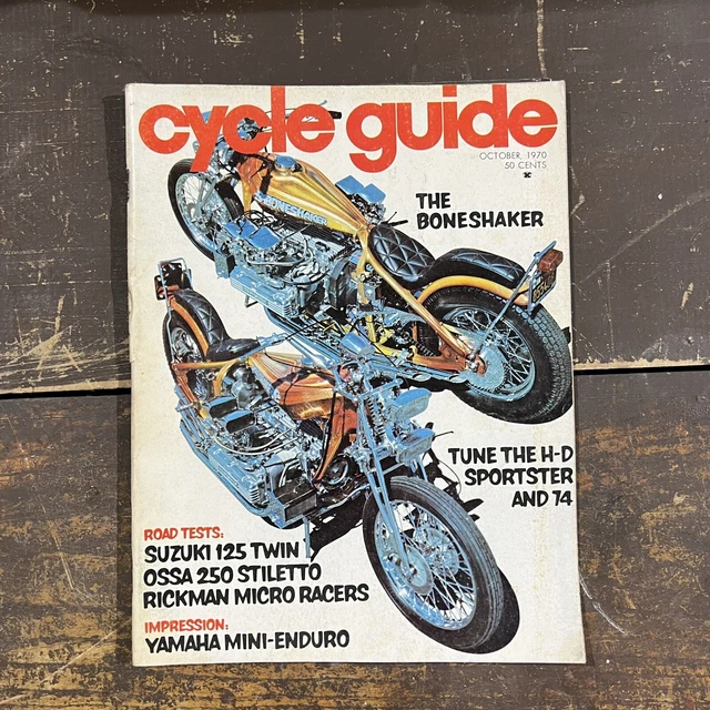 VINTAGE CYCLE GUIDE motorcycle magazine October 1970 vtg choppers ...