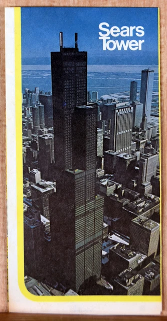 1970S FLYER PAMPHLET Sears Tower Chicago Urban Architecture 110 Story £ ...