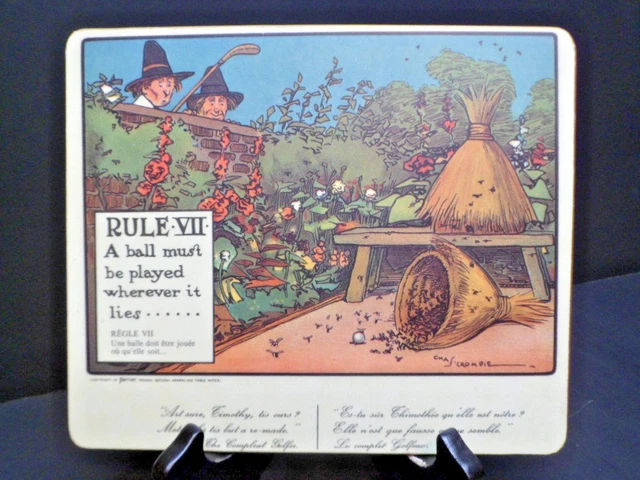 1960S PERRIER WATER Chas Crombie Rules of Golf Rule XVII Lady Clare ...