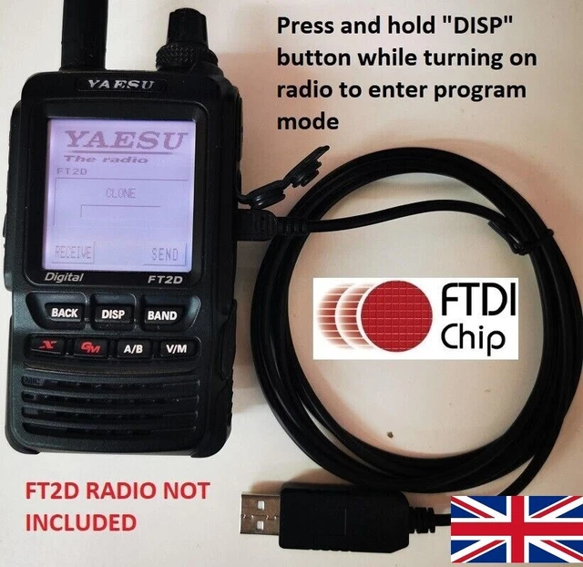 YAESU FT1D FT2D FT3D FT5DR USB FTDI Programming Cable Lead ADMS8 SCU-19 C4FM HAM £28.90 ...