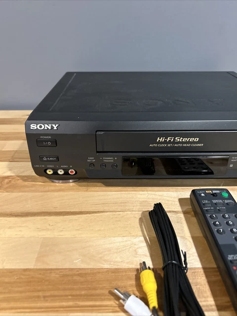 REPRODUCTOR VHS ESTÉREO Hi-Fi Sony SLV-N50 VCR 4 cabezales con control ...