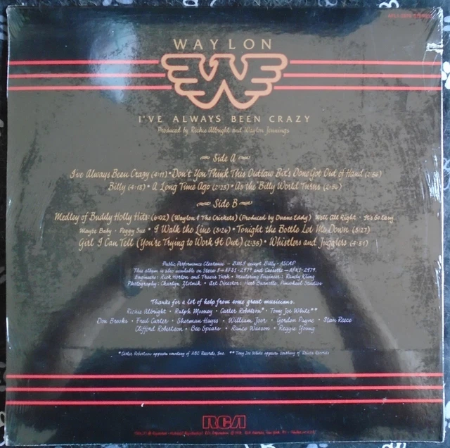 WAYLON JENNINGS, I'VE Always Been Crazy [avec battage médiatique] États ...