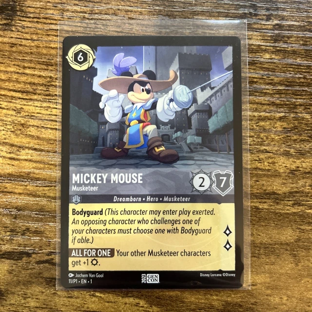 2023 DISNEY LORCANA TCG - Mickey Mouse Musketeer Gen Con Exclusive ...