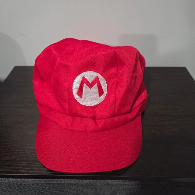 NINTENDO SUPER MARIO Bros Red Mario Costume Hat Cap Cosplay Party ...