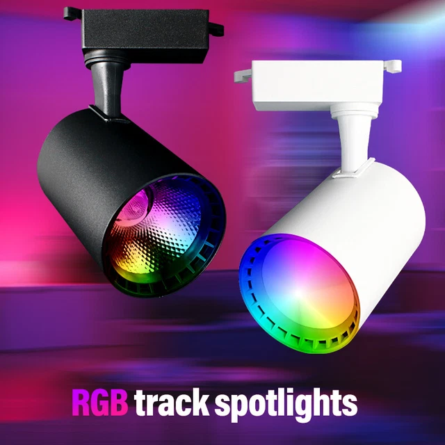 RGB TRACK LIGHT 16 Colors Set Stage Lighting Rail Ceiling Spot wall ...