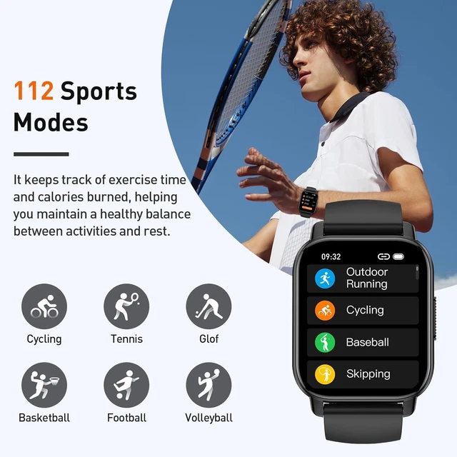 SMARTWATCH UOMO DONNA Con Effettua O Risposta Chiamate, 1.85 SMARTWATCH UOMO DONNA Con Effettua O Risposta Chiamate, 1.85