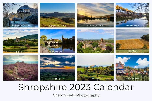 SHROPSHIRE 2023 CALENDAR, A4 Landscape, New, Wirebound. £12.00 ...