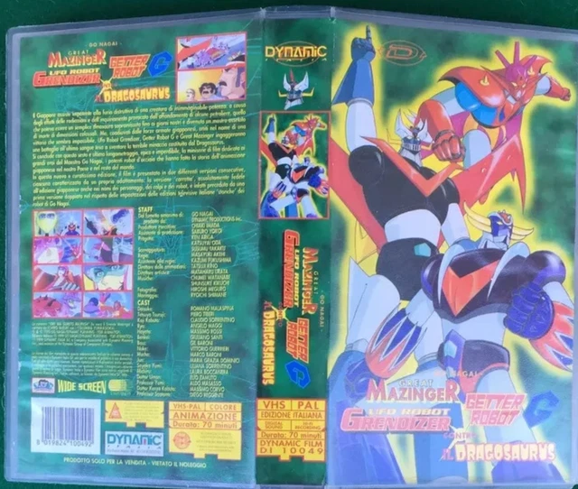 VHS ANIME GO NAGAI ROBOT Film Robot GRANDE MAZINGA,GOLDRAKE,JETTA vs ...