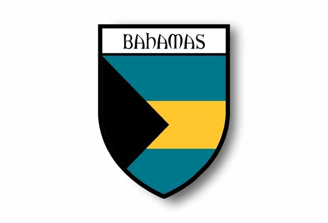 STICKERS DECAL SOUVENIR vinyl car shield city flag world crest bahamas ...