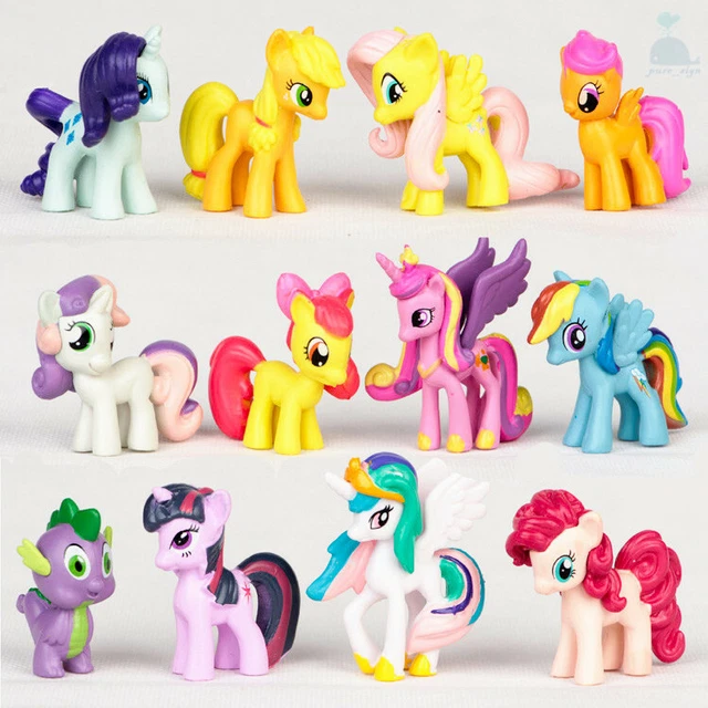 12PCS MY LITTLE Pony Mini Dolls PVC Character Figure Toy Miniature Set ...