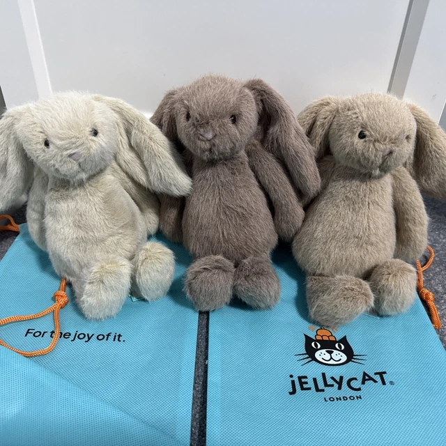 JELLYCAT FLUFFLET BUNNY x 3 - Fawn, Oat, Wheat | New with Tags ...
