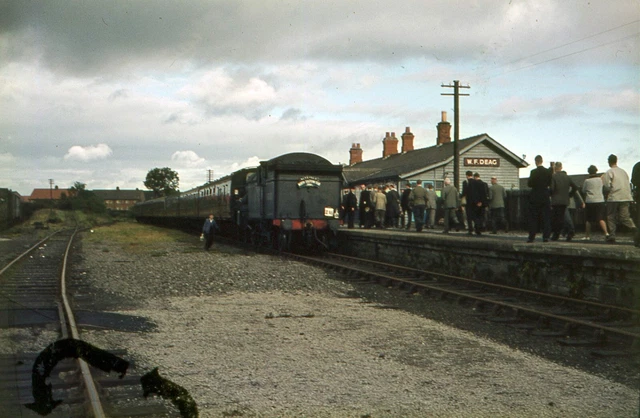 ORIGINAL SLIDE BR steam British Railways Ponteland Station September ...