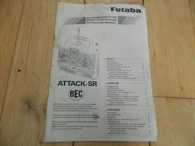FUTABA ATTACK-SR TRANSMITTER instructions manual £7.99 - PicClick UK