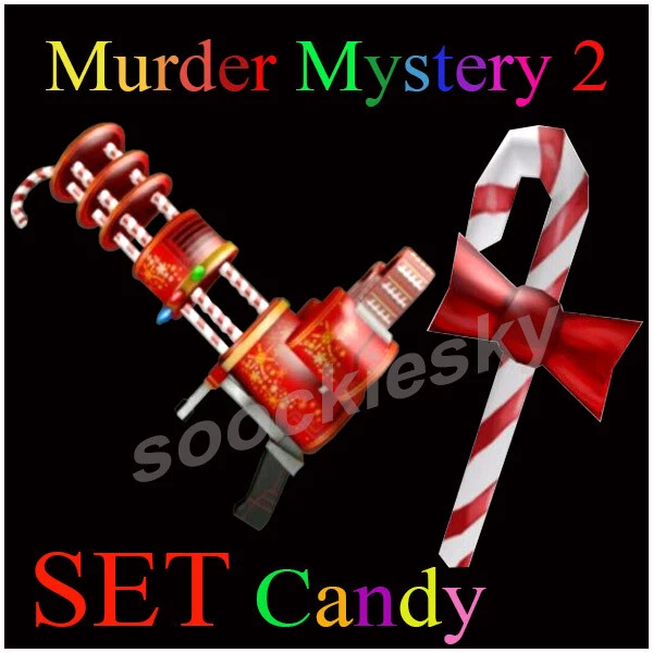 ROBLOX MM2 CANDY SET Candy + Sugar Murder Mystery 2 pistolet couteau ...