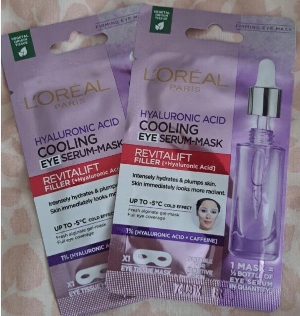 L’ORÉAL PARIS REVITALIFT Filler Hyaluronic Acid Cooling Eye Serum-Mask ...