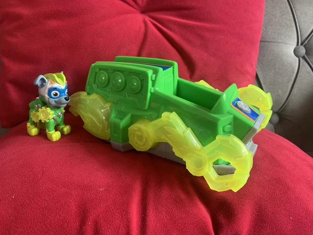 PAW PATROL MIGHTY Pups Rocky Light Ups Veicolo e Rocky Pup Figura EUR ...