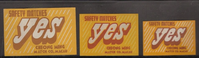 MATCHBOX LABELS CHINA- Yes x3 different, Cheong Ming , Macau- ** £1.60 - PicClick UK
