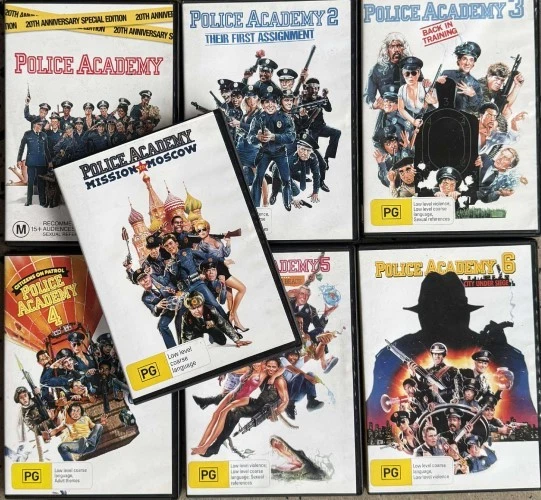 DVD POLICE ACADEMY 1-6 + Mission Moscow $24.95 - PicClick AU