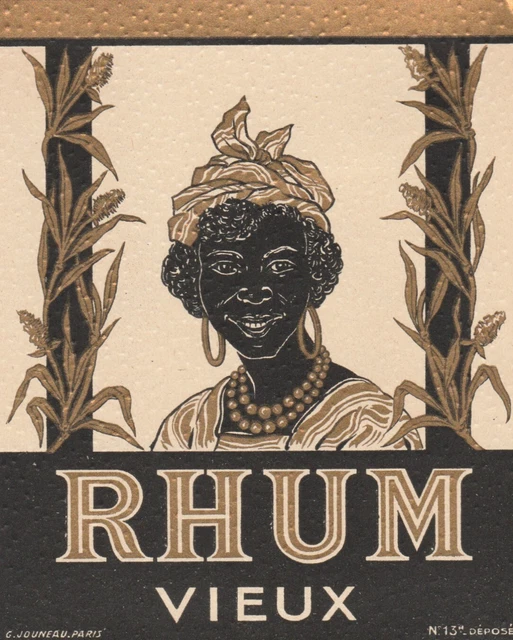 ANCIENNE ÉTIQUETTE RARE RHUM VIEUX Etiquette Specimen Etablissments G ...