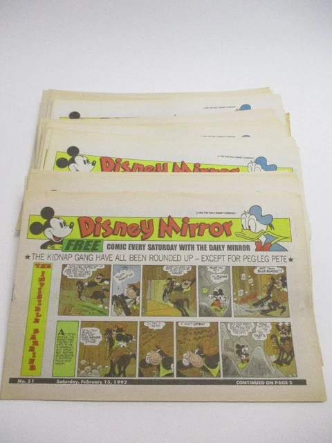 DISNEY MIRROR COMIC Strip Bundle Of 51 Issues From The Daily Mirror ...