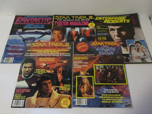 5 STAR TREK Iii Magazine Lot Fantastic Films 40 1984 Poster Movie ...
