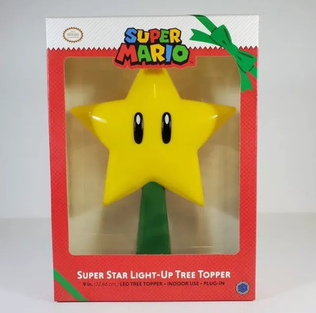 Nintendo Super Mario 9 Super Star Light Up Led Plug In Christmas Tree Topper £3576 Picclick Uk