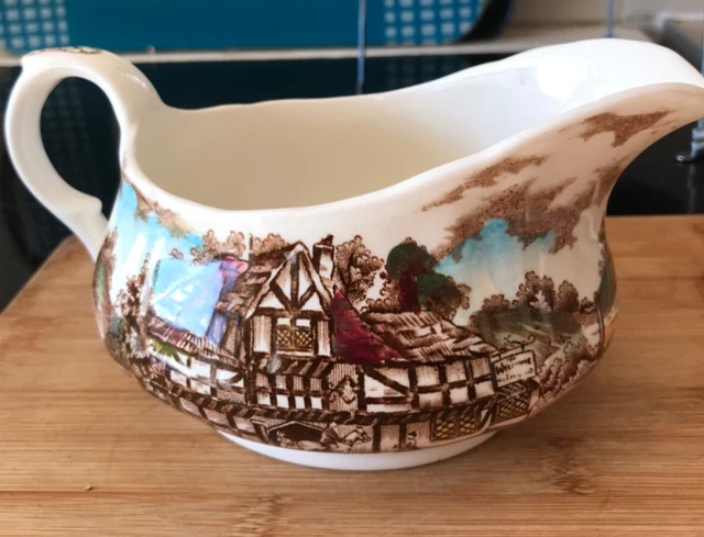 VINTAGE ALFRED MEAKIN Coaching Days gravy jug/boat £7.04 - PicClick UK