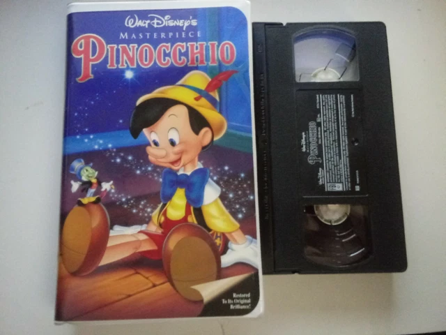 PINOCCHIO VHS WALT Disney Home Video Classics Puffy Case Embedded ...