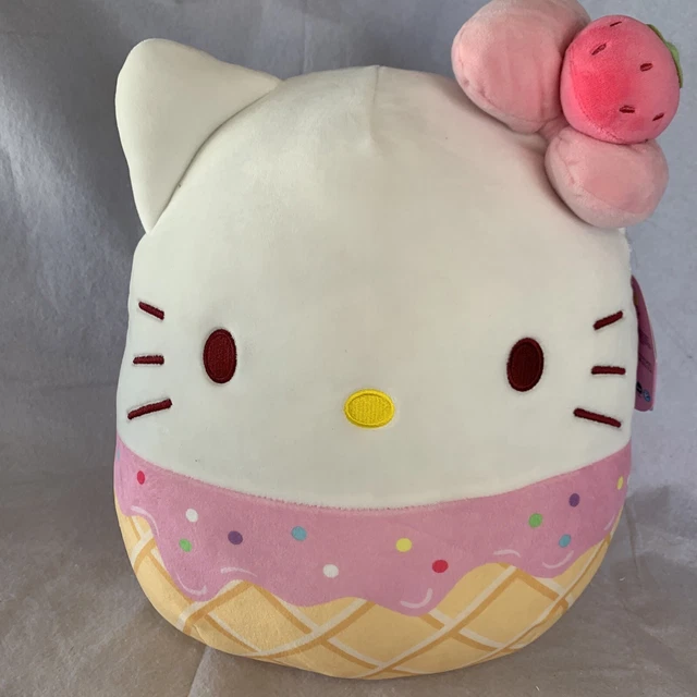 Sanrio Hello Kitty 12” Squishmallow Plush Hello Kitty Ice Cream Strawberry 5984 Picclick Ca