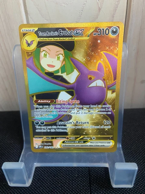 TEAM ROCKET'S CROBAT ex Destined Rivals Hyper Rare Gold Card 242/182 ...