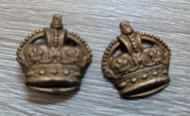 PAIR WW2 BRITISH Army Majors Rank Crowns £2.99 - PicClick UK