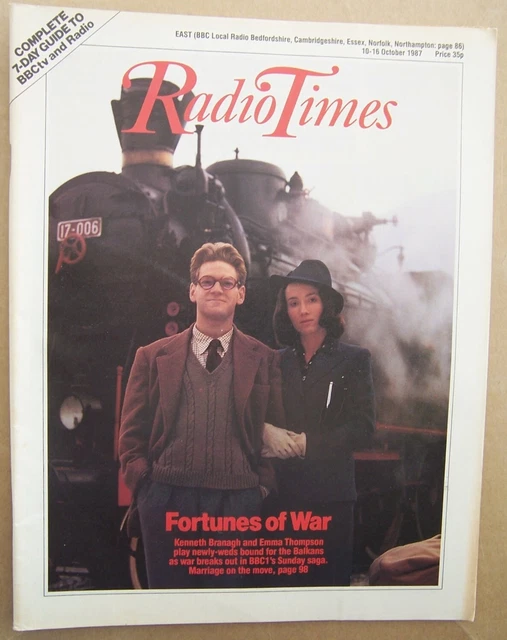 RADIO TIMES/1987/EMMA THOMPSON/KENNETH Branagh/Karl Howman/Doctor Who ...