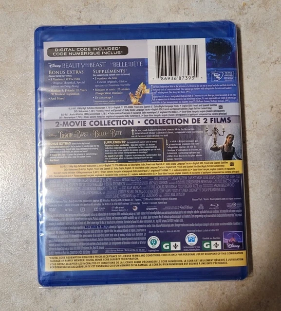 BEAUTY AND THE Beast 2 Movie Collection Blu-ray + DVD $24.99 - PicClick CA