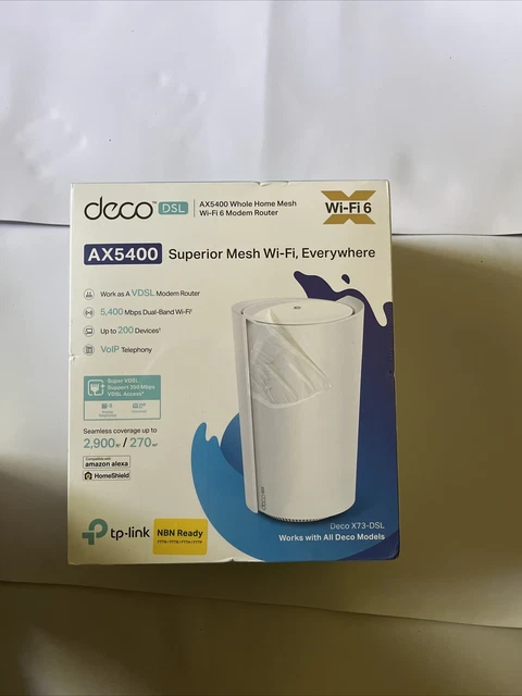 TP-LINK DECO AX5400 VDSL Whole Home Mesh WiFi 6 Modem Router EUR 194,09 ... TP-LINK DECO AX5400 VDSL Whole Home Mesh WiFi 6 Modem Router EUR 194,09 ...