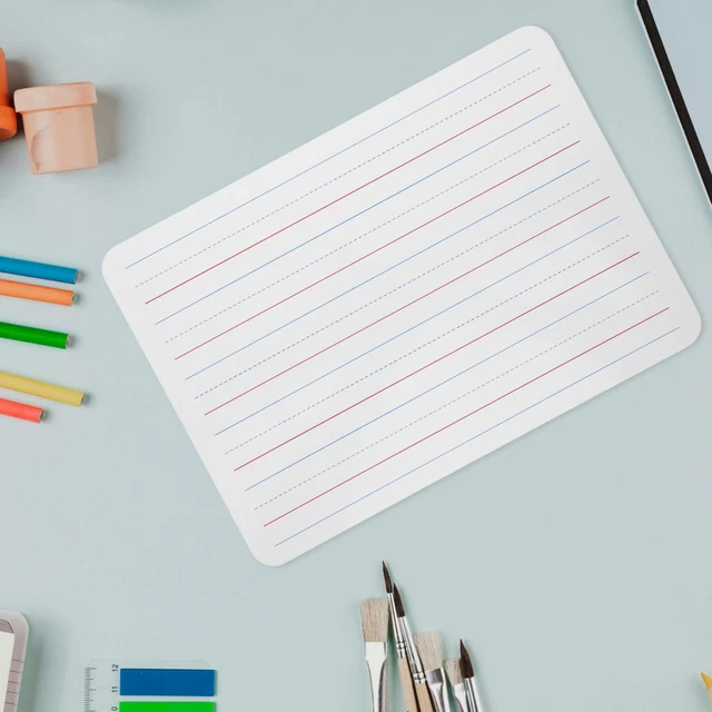 WHITE BOARD WITH Lines Kids Learning Whiteboard Dry Erase Notepad $17. ...