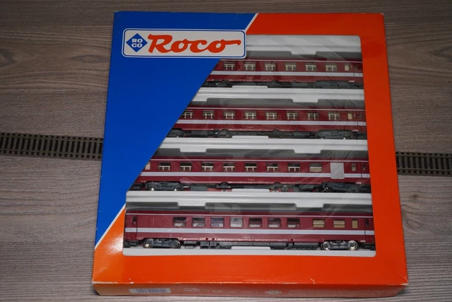 ROCO 44080 H0 - SNCF Le Capitole-Schnellzugwagen-Set mit 4 Wagen, in ...