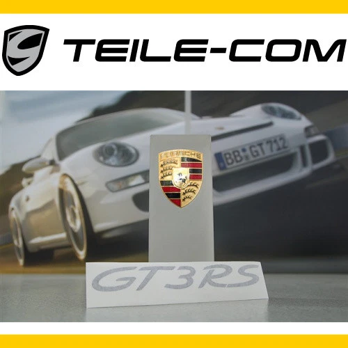NEUF+ORIGINAL. PORSCHE 911 997 "GT3 RS" lettrage peint noir/logo black ...