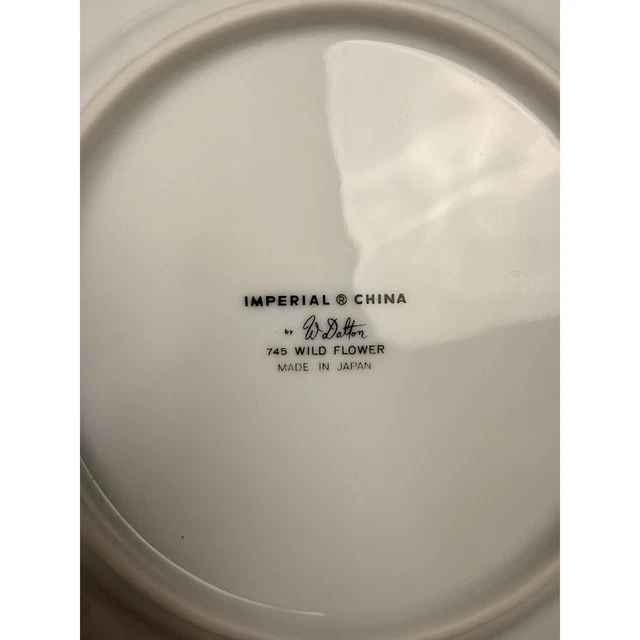 IMPERIAL CHINA W Dalton Wild Flower 745 Bread Butter Plates Set of 4 ...