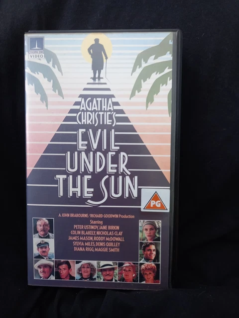 EVIL UNDER THE SUN. pre cert VHS video THORN EMI EX Rental AGATHA ...