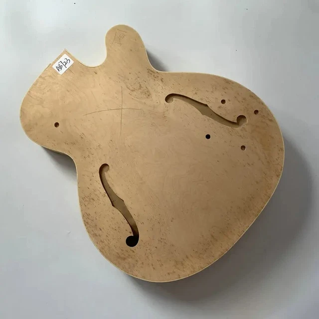 DIY PROJECT UNFINISHED Maple Semi Hollow Jazz Guitar Body $138.99 ...
