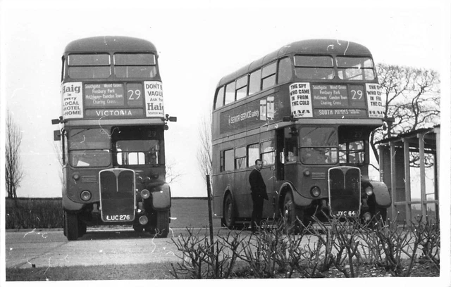 VINTAGE PHOTOGRAPH DOUBLE Decker Bus - Route 29 Victoria London (BU8) £ ...
