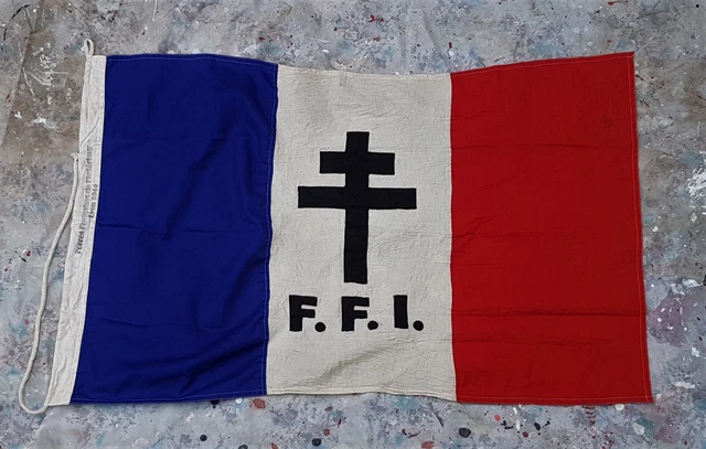 WW2 FREE FRENCH Army Flag Dated Lyon 1944-3 Foot Original £165.00 ...