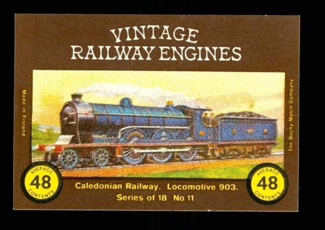 MATCHBOX LABEL LOCOMOTIVE 903 Caledonian Railway MC1121 £2.19 - PicClick UK