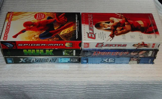 MARVEL 8 VHS Tape LOT Spider-Man 1&2 DAREDEVIL Elektra X-Men 1 & X-2 BLADE Hulk £40.86 - PicClick UK