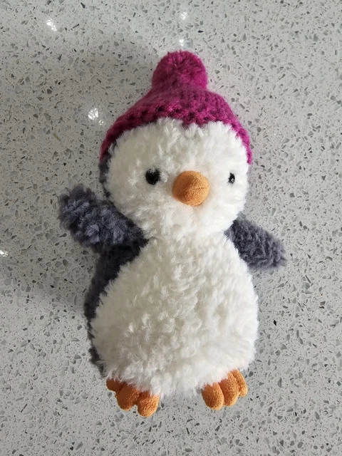 JELLYCAT WEE PENGUIN with Pink Bobble Hat. New without tags Soft Toy ...