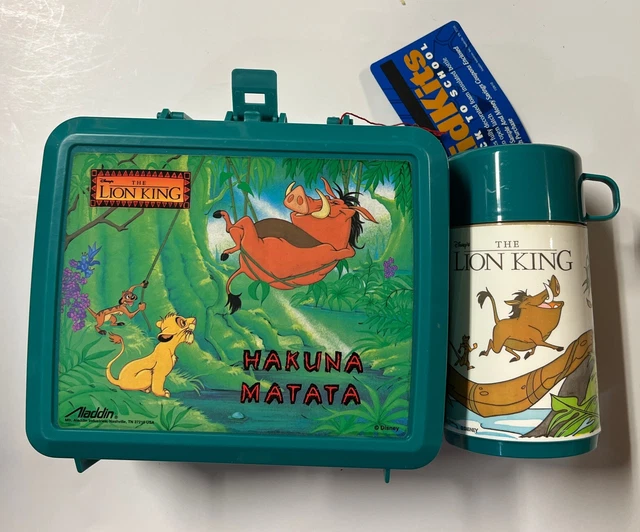 DISNEYS THE LION King Aladdin Lunch Box With Thermos New With Tags £26. ...