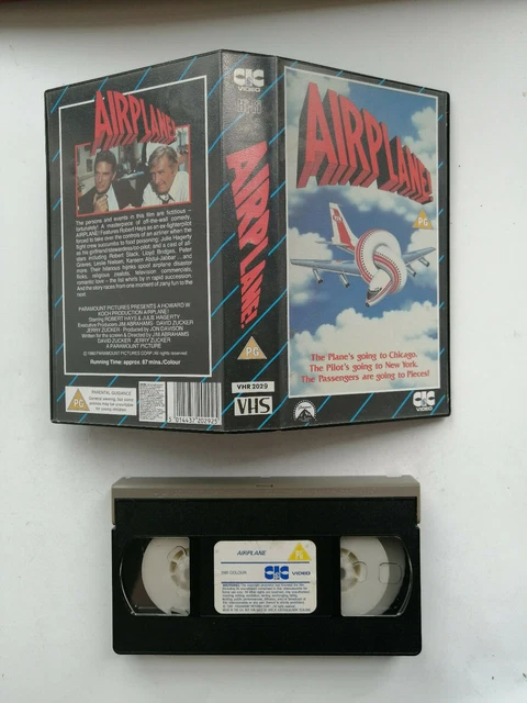 AIRPLANE VHS VIDEO 1987 CIC Stripey release, Excellent condition ...