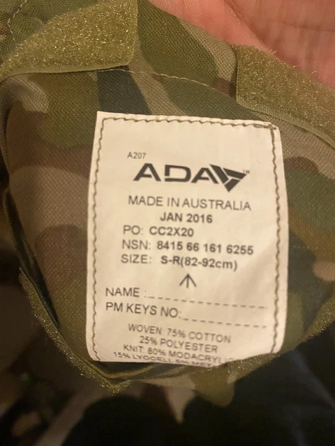 ADA AUSTRALIAN ARMY COMBAT SHIRT CAMOUFLAGE AMCU Multicam SIZE S-R $150 ...